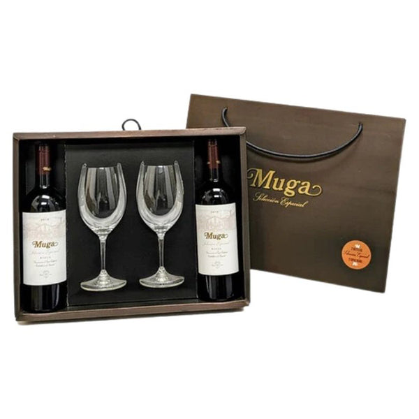 Bodegas Muga Reserva Selección Especial with 2 Riedel Glasses + 2 bott ...