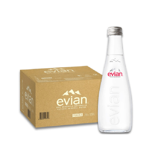Evian Natural Mineral Water (330ML Glass Bottle x 20) | Wines Wholesales